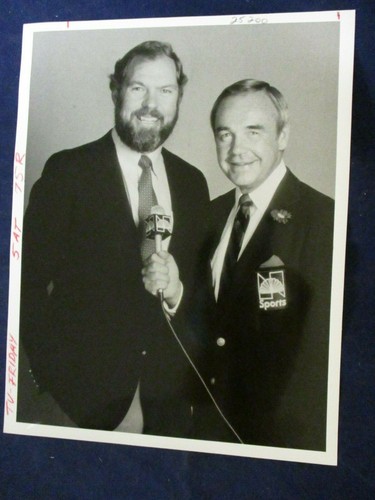 1983 Dick Enberg & Merlin Olsen 70th Rosebowl NBC TV Vintage Glossy ...