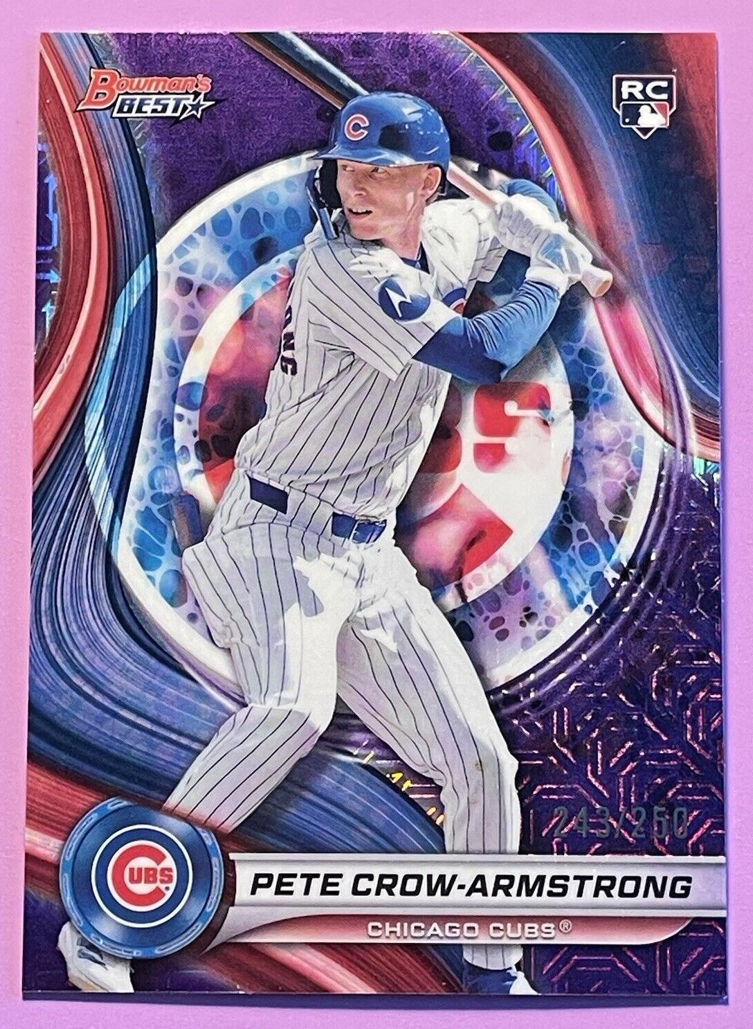 2024 Bowman's Best - Pete Crow-Armstrong #17 Purple Mojo Refractor /250 ...