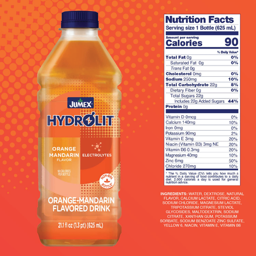 (2) Bottles Jumex Hydrolit Orange Mandarin Rehydration and Recovery ...