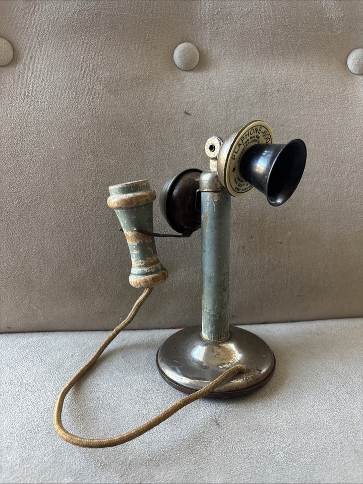 Antique 1920s Plaphone 600 Toy Candlestick Phone GONG BELL MFG. CO | eBay