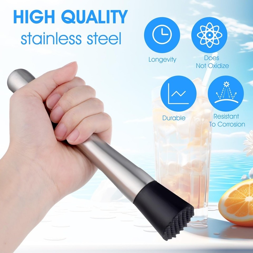 20 PCs Muddler für Cocktails Edelstahl Bar Muddler Tool Home Bars ...