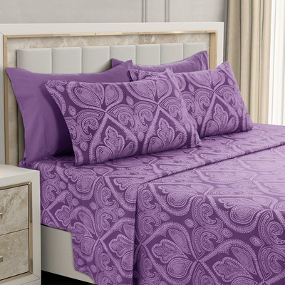 Lux Decor Collection Bed Sheets - 6 Pc Queen Size Sheets - 1800 Thread ...