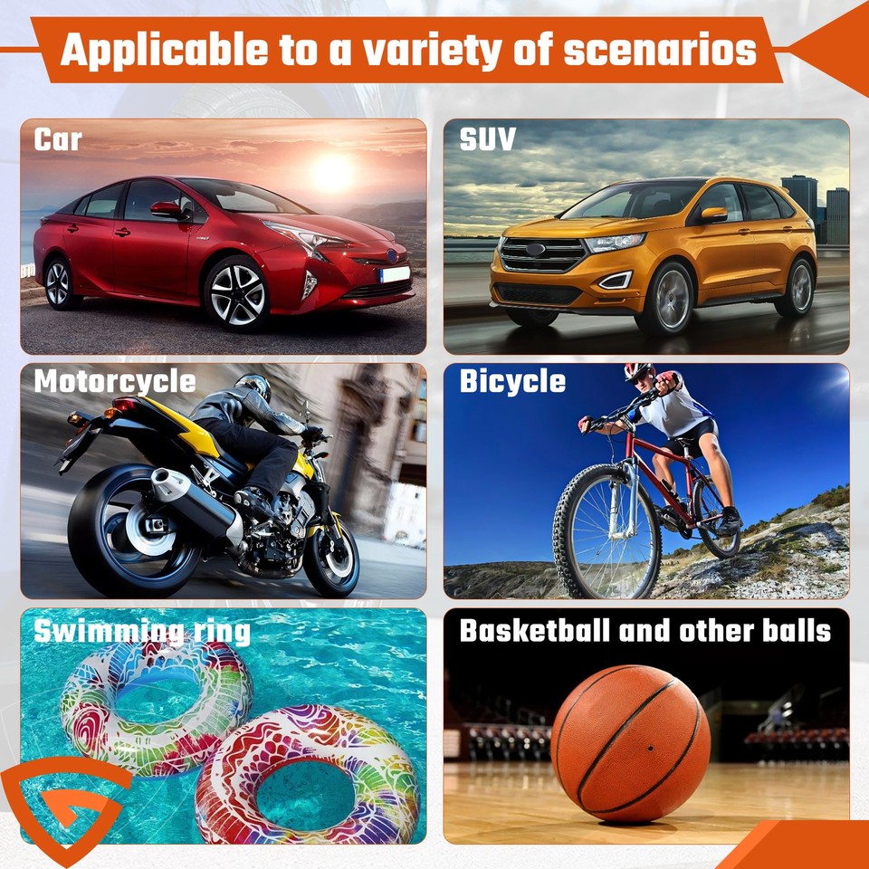 Electric Inflator Pump NEW LCD Display LED Light Portable Automatic ...