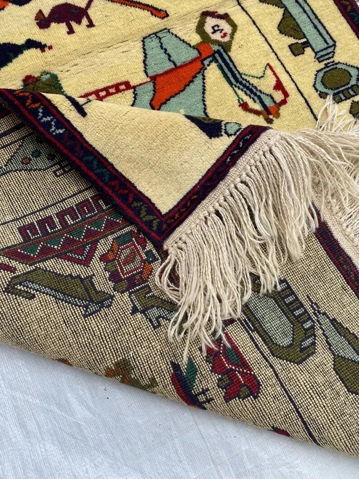 Stunning Handmade Wall Hang Soviet War Carpet Shikharga Rug | eBay