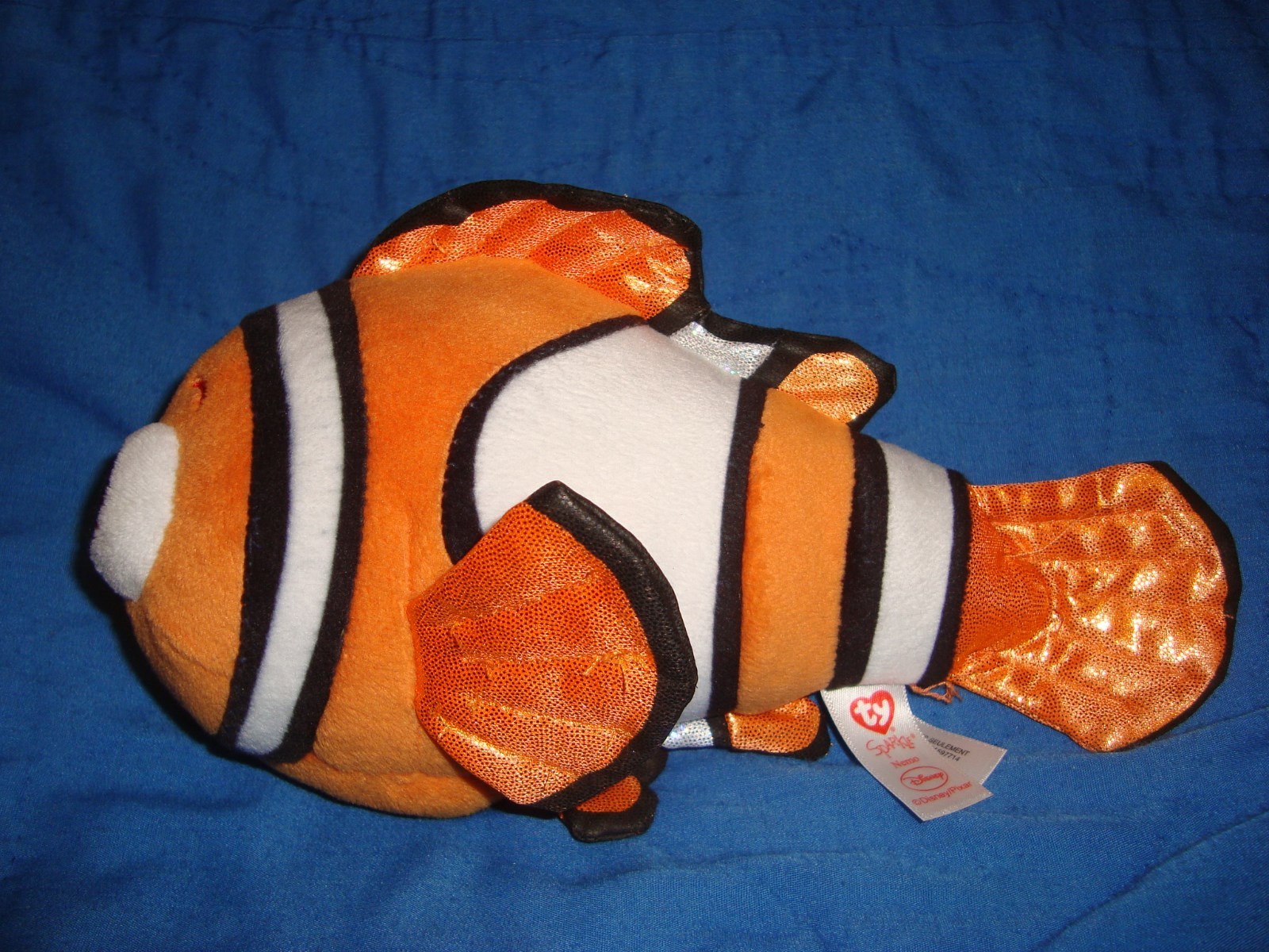 2016 Ty Fish Disney Sparkle Nemo Plush & Beans 8" Long | eBay