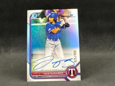 2022 BOWMAN CHROME JOJO BLACKMON CPA-JBN 1ST PROSPECT REFRACTOR AUTO 25 ...