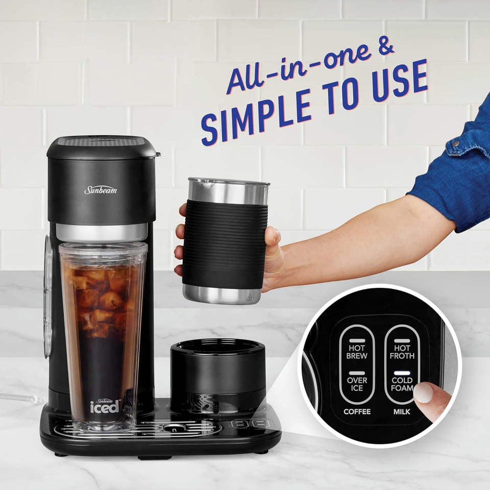Iced and Hot Coffee Machine with Integrated Frother | Single Serve ...