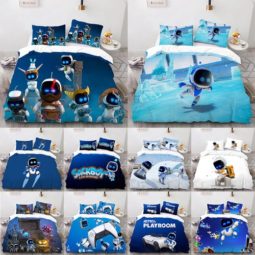 3Pcs/set Astro Bot Bedding Cartoon Printed Bedspread Duvet Cover ...