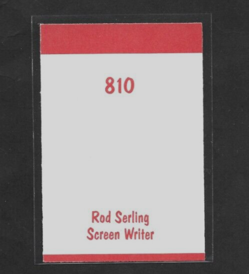 1987 Motto Celebrities #810 ROD SERLING TV/Movie Star Card | eBay UK