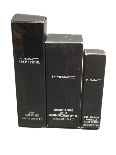 M.A.C. NC15 Skin Base Visage + Studio Fix Fluid + Pro Longwear ...
