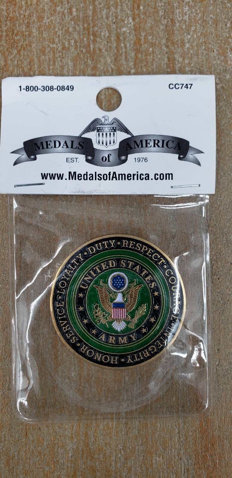 US Army Challenge Coin Metals of America 1.5 in Round Metal Enameled ...