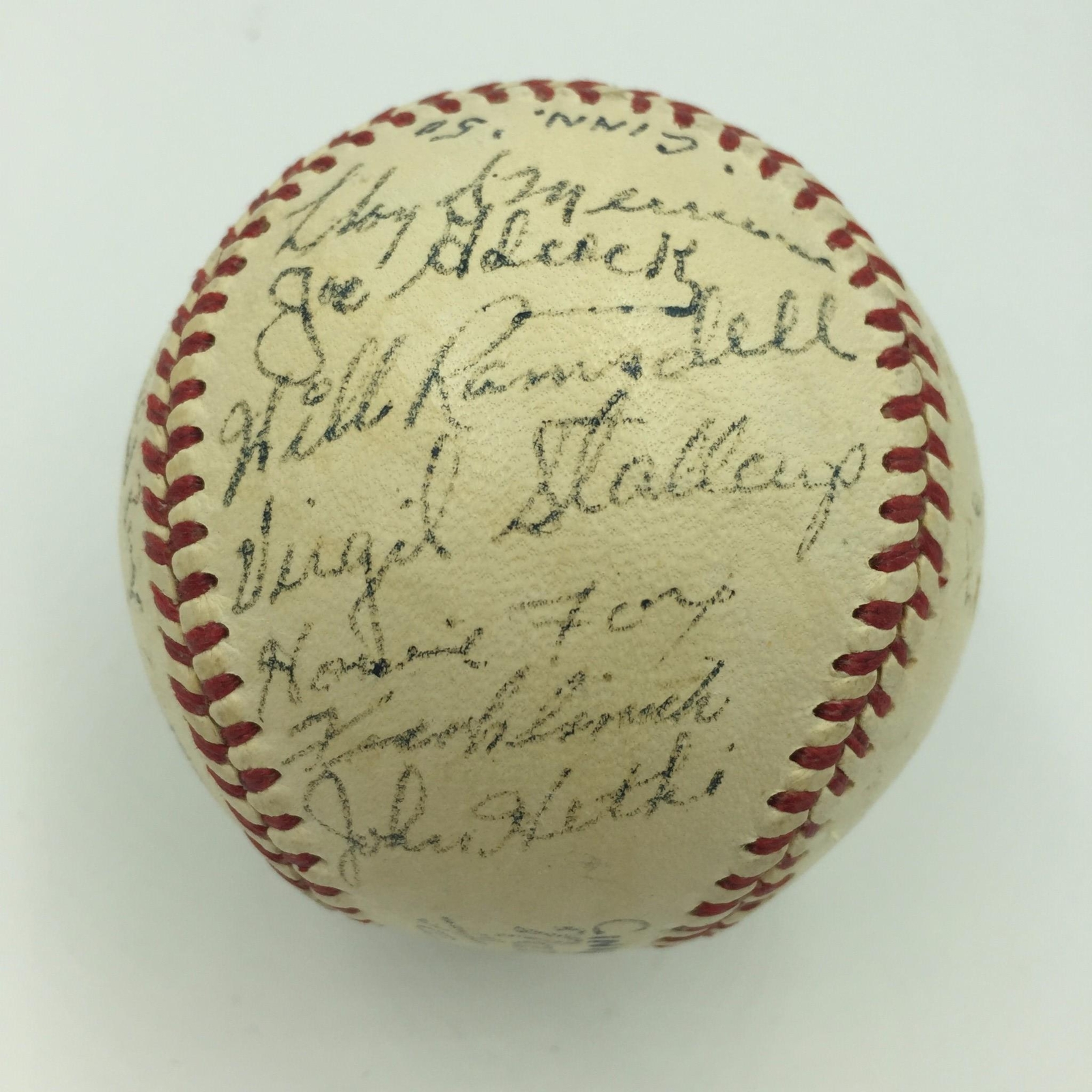 Nice 1950 Cincinnati Reds Team Signed National League Baseball 27 Sigs ...