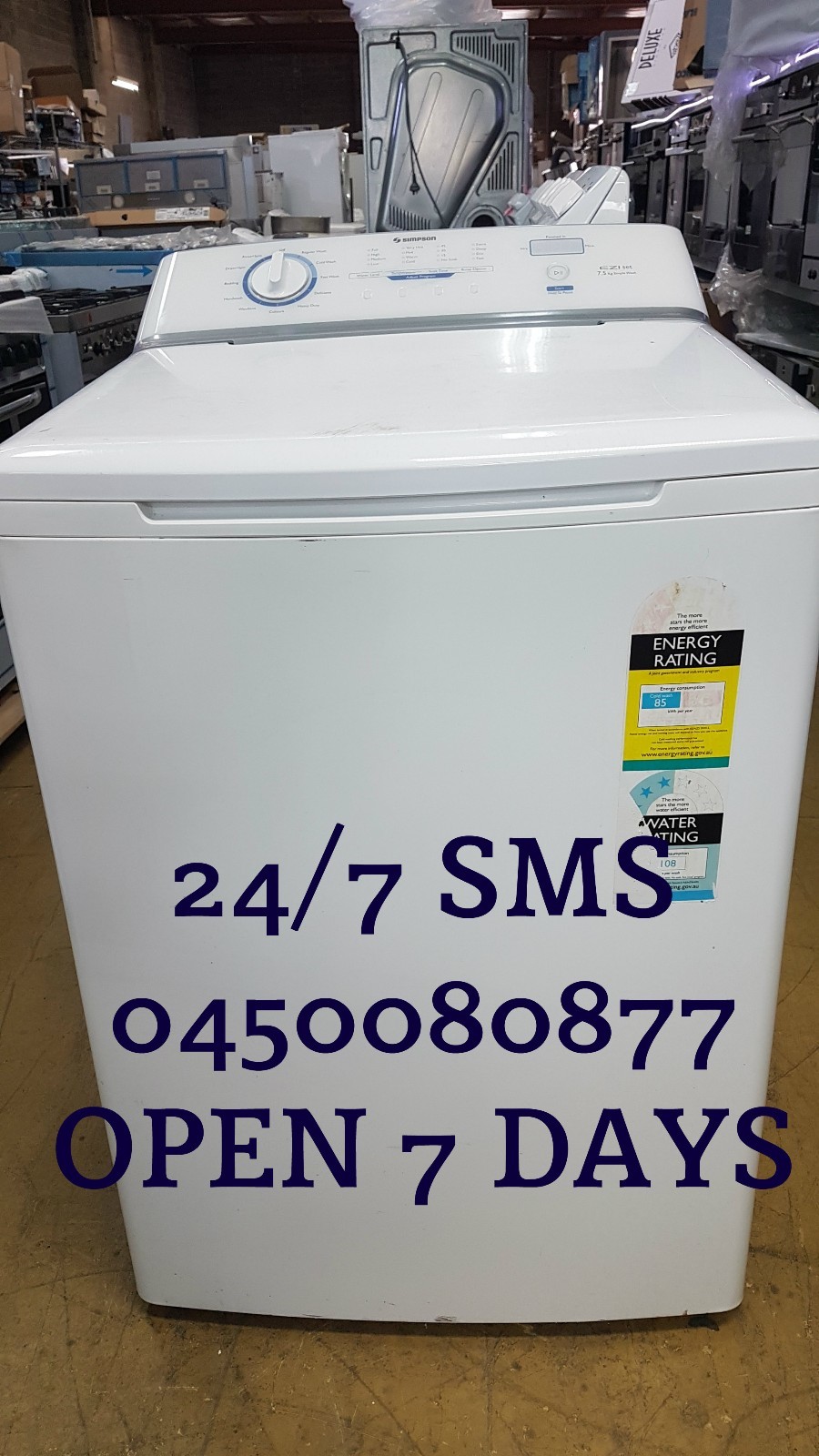 Simpson SWT704 Washing Machine 7.5 Kg 0450080877 8 Webster Street ...