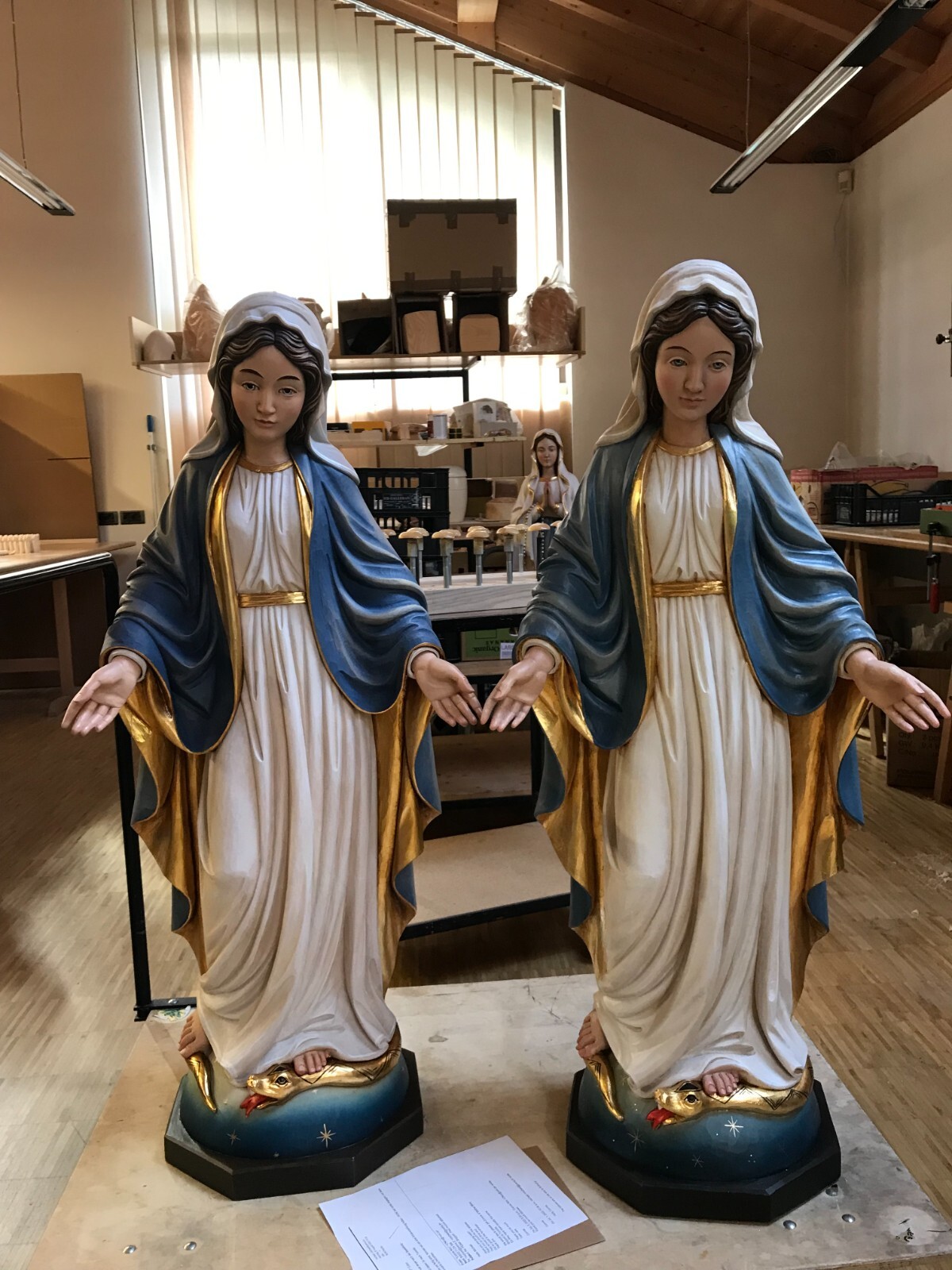 Our Lady of Fatima Fifth Hand Carved Wood Religious Statue 8" Made ...