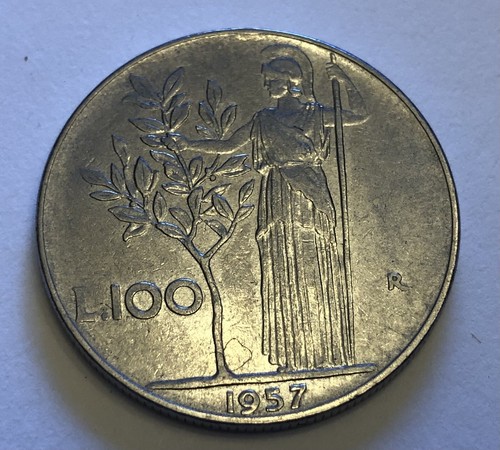Italy 1957 100 Lira L.100 Coin | eBay