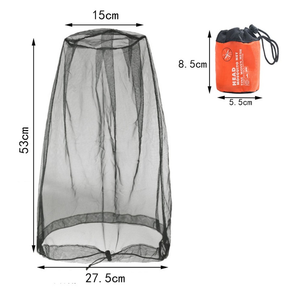 Midge Mosquito Head Net Hat Insect Fly Mesh Face Protector Travel ...