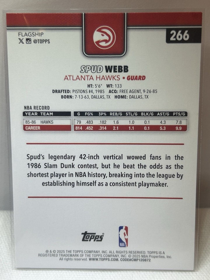 25/26 Topps Flagship Legends Lot Gervin/Bird/Stockton/Webb/Russell ...