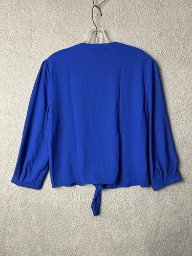 Pretty 1.State Royal Blue Front Tie Blouse Sz M | eBay