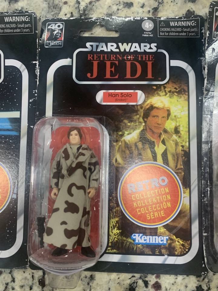 Hasbro Star Wars Retro Collection ROTJ: Luke Leia Han Emperor Biker ...