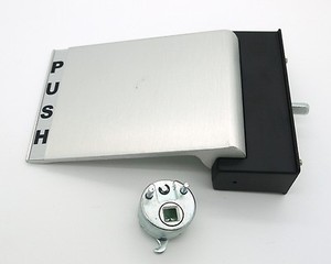 Alpro Aluminium Door Push Pull Pad Paddle Handle Universal Fit Adams ...