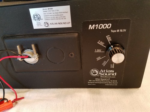 Atlas Sound M1000 - 8" Dual Cone Sound Masking Speaker - QUANTITY OF 2 ...