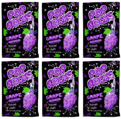 Pop Rocks Popping Candy Grape Flavoured x 6 Packets- American Import ...