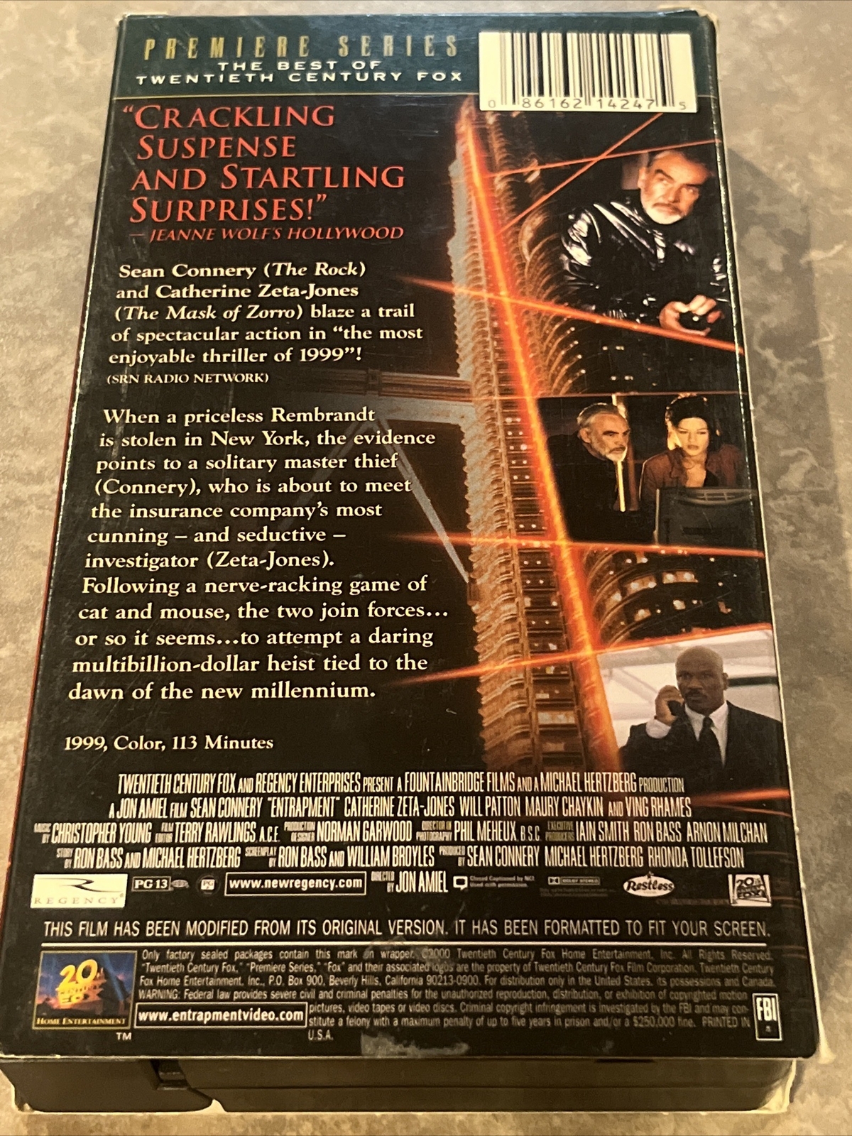 Entrapment (VHS, 2001, Fox Selections) 24543021346 | eBay