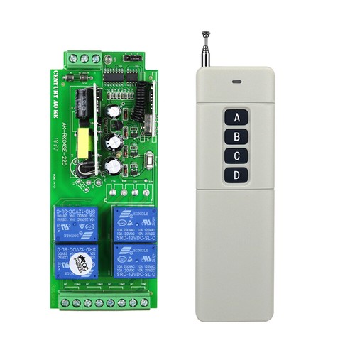 AC100-240V 315MHz 433MHz 4 Ch Industrial Motor Mode Universal RF Remote ...