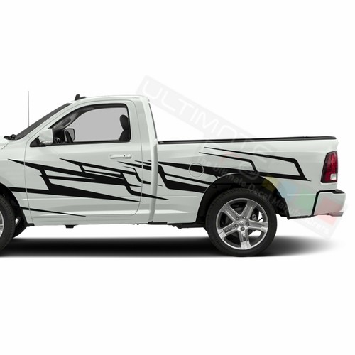 Splash Brush Side Doors Stripes Wrap Decal Sticker for Dodge Regular ...
