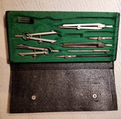 Antique Vintage Drafting Set Kit 7 pc as pictured | eBay