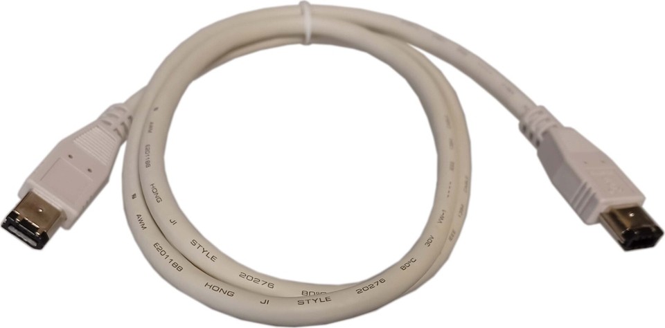 Cable Firewire IEEE 1394 400Mbps 6-Pin Male Male Beige 3FT #143123 | eBay