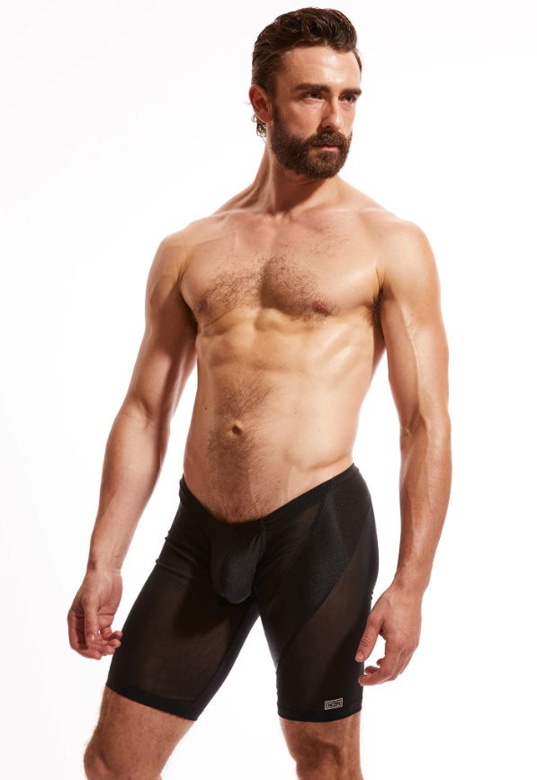 Nwt N2n Bodywear Cx23 Mens Sheer Sexy Commander X Biker Black Size