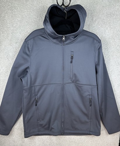 Swiss Tech Jacket Mens Medium Gray Full Zip Soft shell Jacket Water ...
