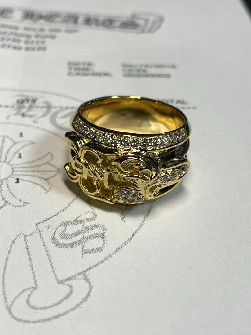 Chrome Hearts Dagger Ring CZ Diamond 22k Silver 925 S… - Gem