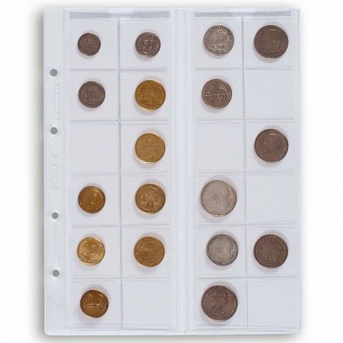 24 Pockets Coin Pages 2 Slots 34 mm 5 Clear Coin Slide Sheets ...