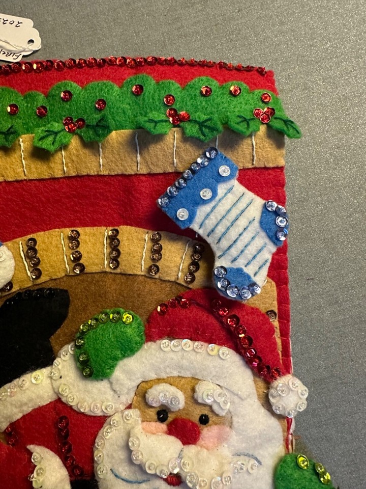 NEW Handmade 18" Bucilla Fireplace Folly Finished Stocking | eBay