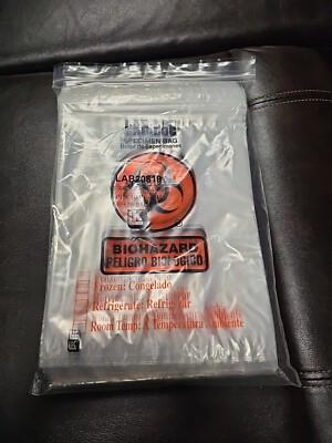 Free Shipping 100 BIOHAZARD BAGS 6x9 ECONO-ZIP SPECIMEN TRANSPORT CLEAR ...