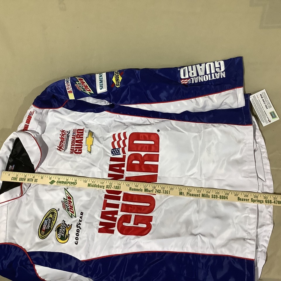 NASCAR Dale Earnhardt Jr Chase Authentics National Guard Jacket Lined ...