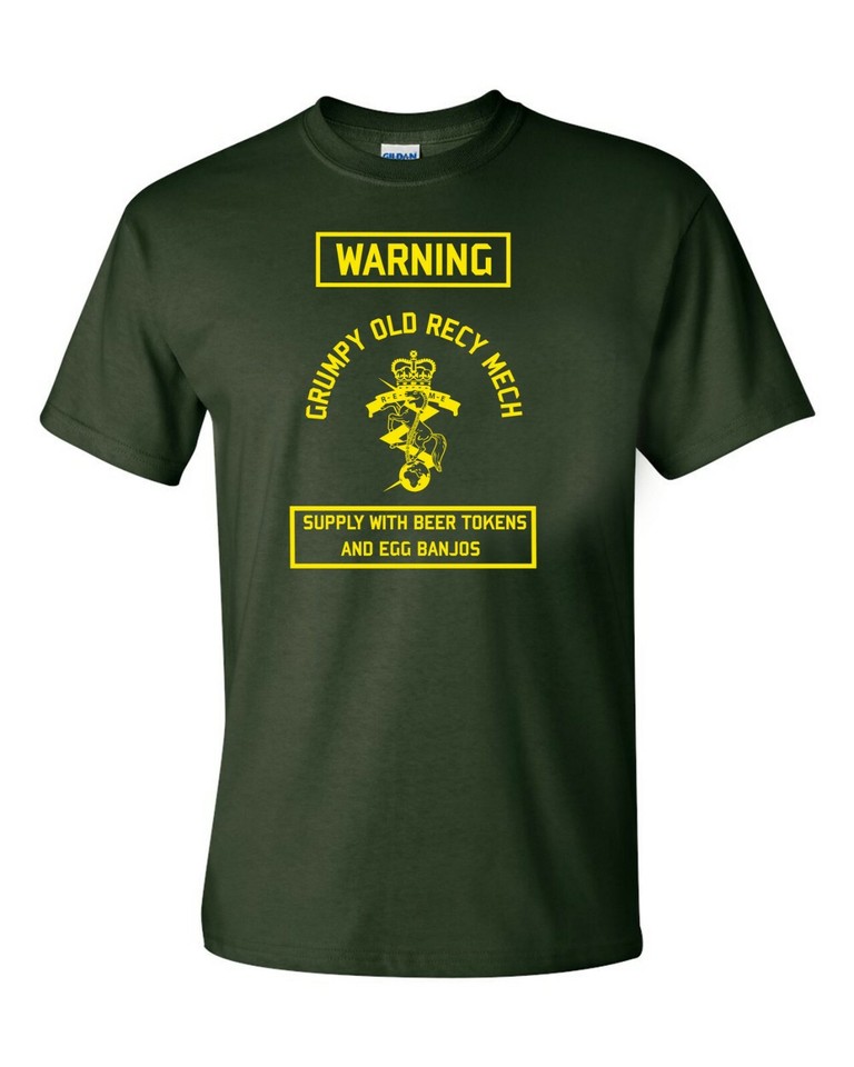 REME T-Shirt Royal Electrical and Mechanical Engineers,Grumpy Recy Mech ...
