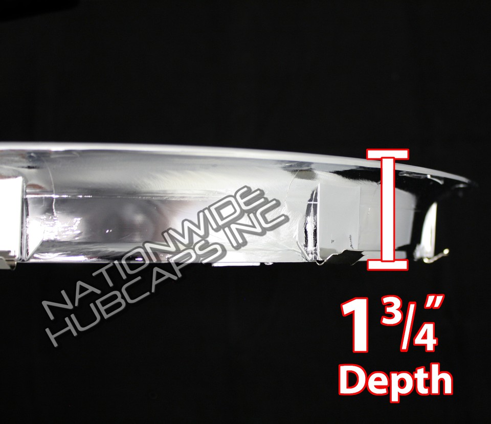 Set of 4 17" CHROME WHEEL TRIM RINGS Beauty Rims Ring Glamour Band fit ...