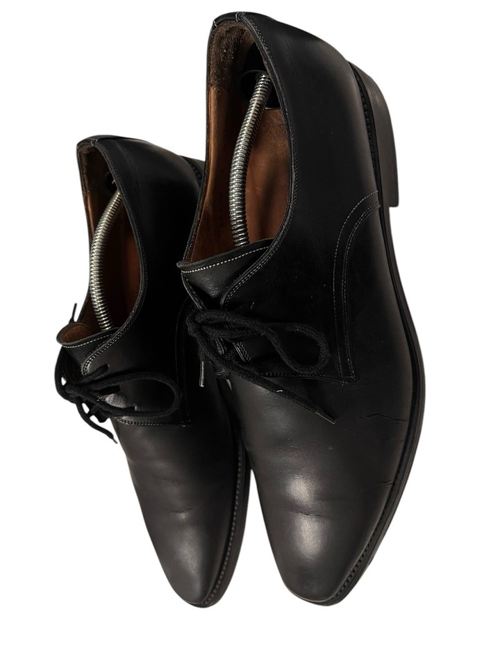 Santoni Salem Cap Toe Oxford Black Size 11.5D Men's Shoes 241551 | eBay