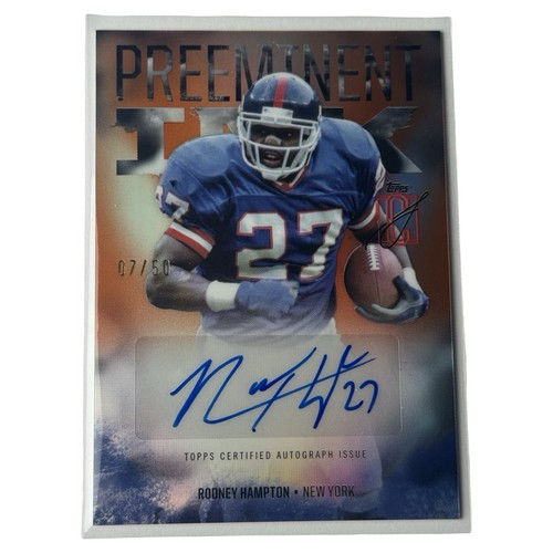 Rodney Hampton 2024 Topps Signature Preeminent Ink Auto 07/50 N.Y ...