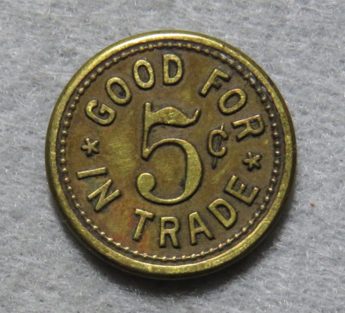 RAINIER ORE. E. D. IDLE HOUR 5¢ OREGON TOKEN | eBay