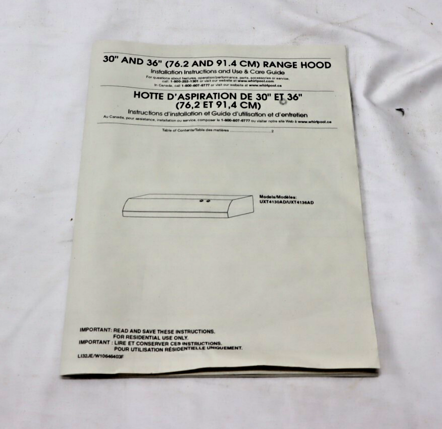 New Whirlpool UXT4130ADS 30" Convertible Under-Cabinet Range Hood in ...