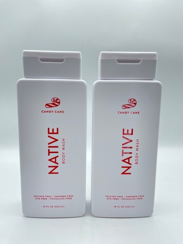 2 Native Body Wash Candy Cane Limited Edition 18 Oz Sulfate-Free Bs264 ...