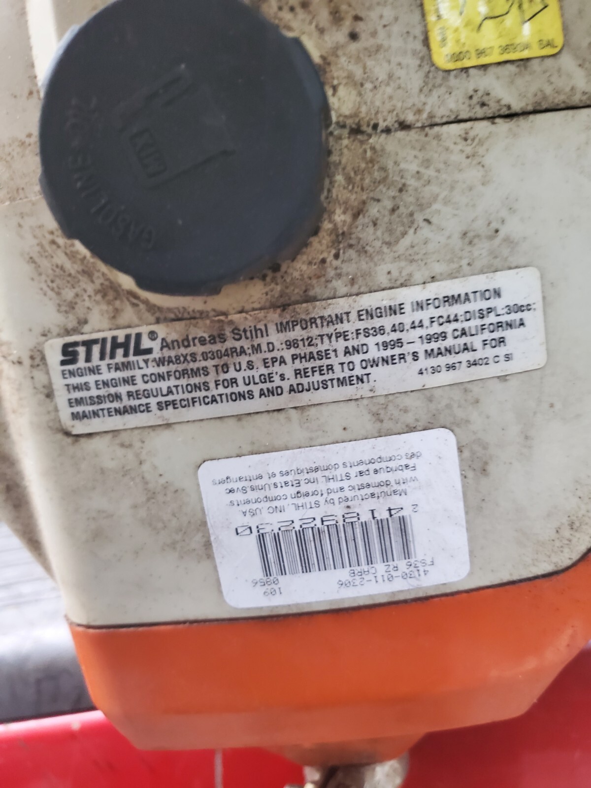Stihl FS36 Motor Engine Power Head For weed wacker trimmer runs Parts ...