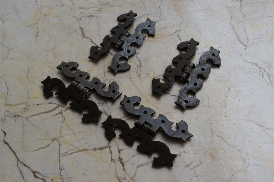 cast Iron French Gothic gate door tool box trunk chest hinges Barn ...