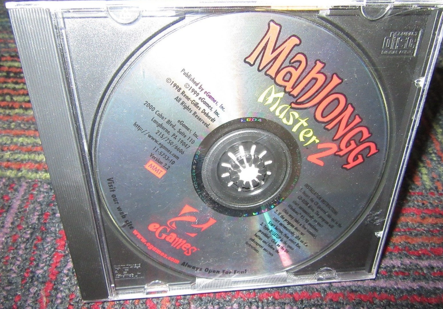 MAHJONGG MASTER 2 PC CD-ROM GAME BY EGAMES, WINDOWS 95/98, GUC | eBay