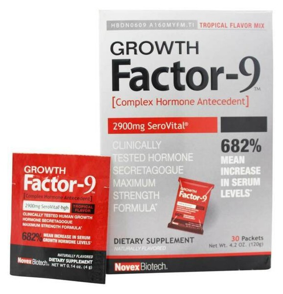 Novex Biotech Growth Factor 9 Drink Mix - 30 Packets for sale online | eBay