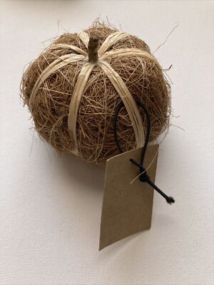 Creative Co-Op 3" Round Coco Fiber Pumpkin Fall Decor | eBay